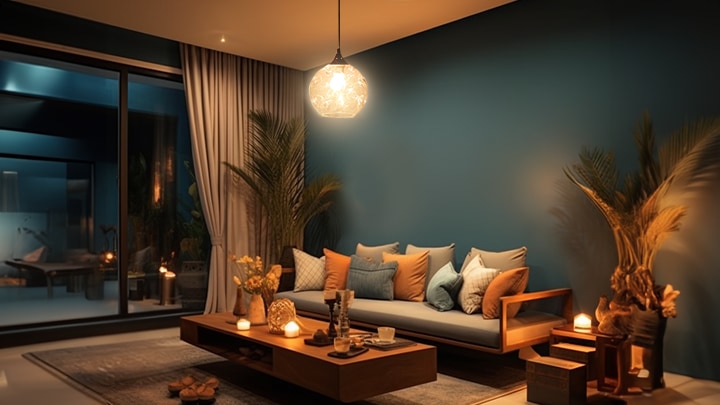 Calming lights for a peaceful living room | Philips Lighting